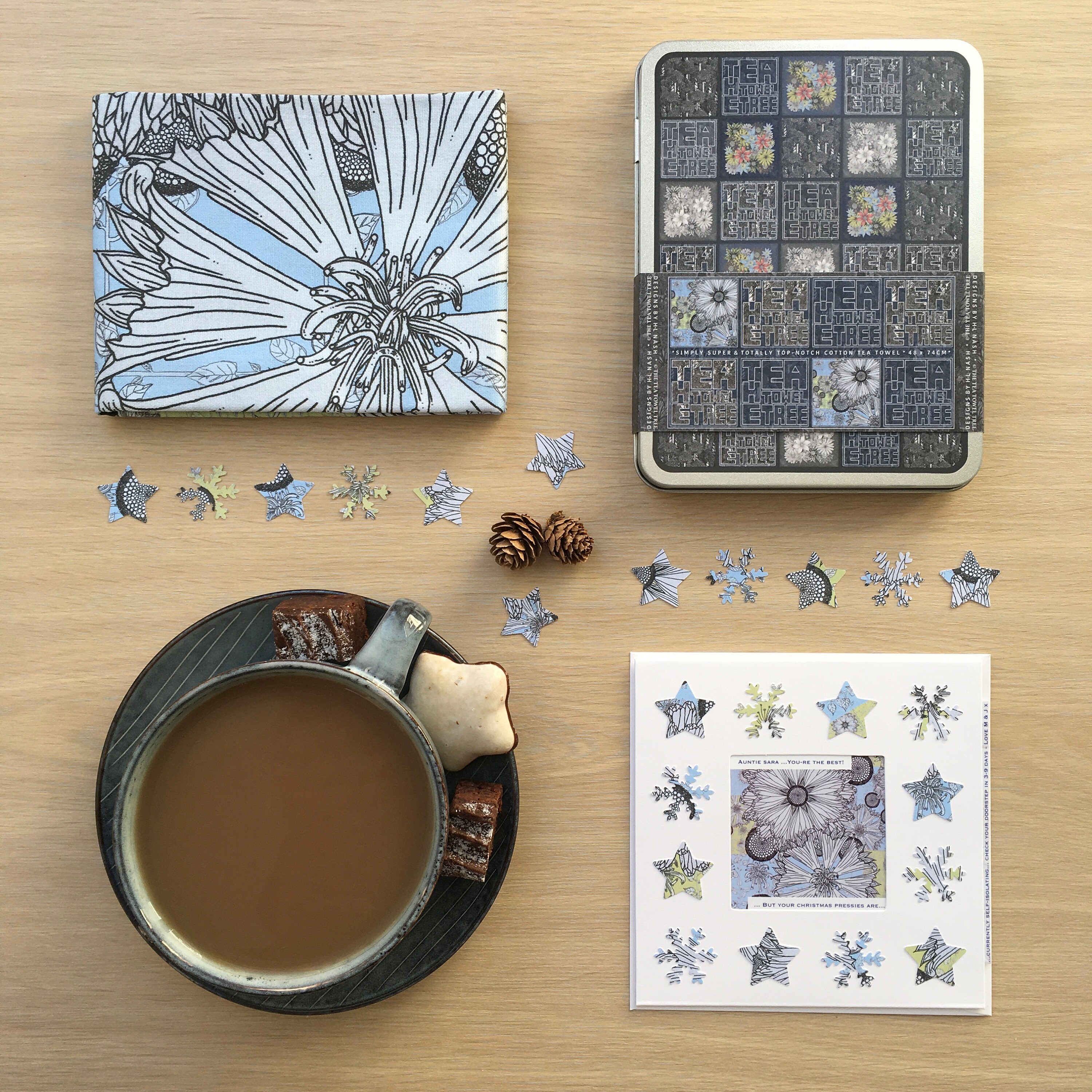 Duo Gift Set With Personalised Message Card and Matching Tea Towel ...