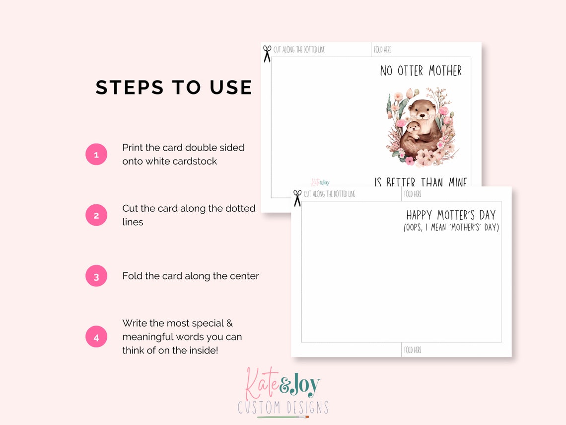 Mother’s Day Card With Otter | Digital Greeting Card for Mom ...
