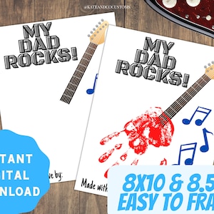 Fathers Day Printable Handprint Art, Craft for Dad From Kids, Instant ...