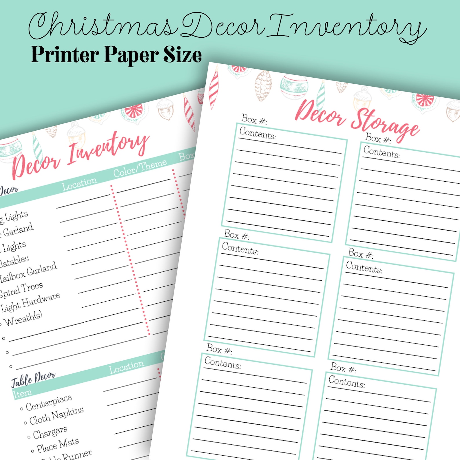 Printable Christmas Planner | Holiday Organizer | Gift List | Menu ...