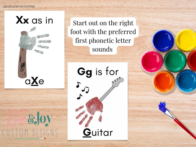 Alphabet Handprint Art | Printable ABC Hand Print Book | Preschool ...