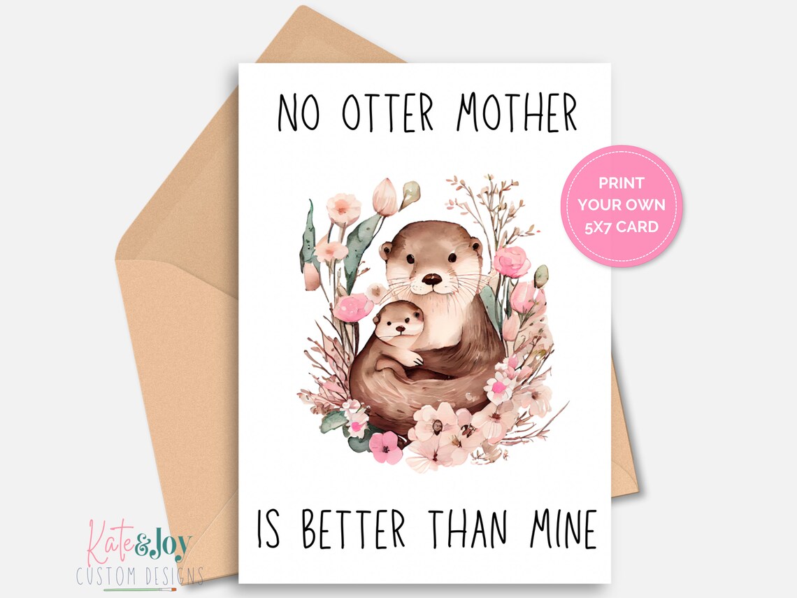 Mother’s Day Card With Otter | Digital Greeting Card for Mom ...