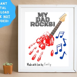 Fathers Day Printable Handprint Art, Craft for Dad From Kids, Instant ...