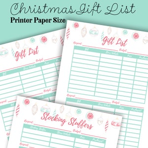 Printable Christmas Planner | Holiday Organizer | Gift List | Menu ...