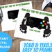 Gamer Dad Fathers Day Gift Footprint Card Craft Idea, Video Gaming ...