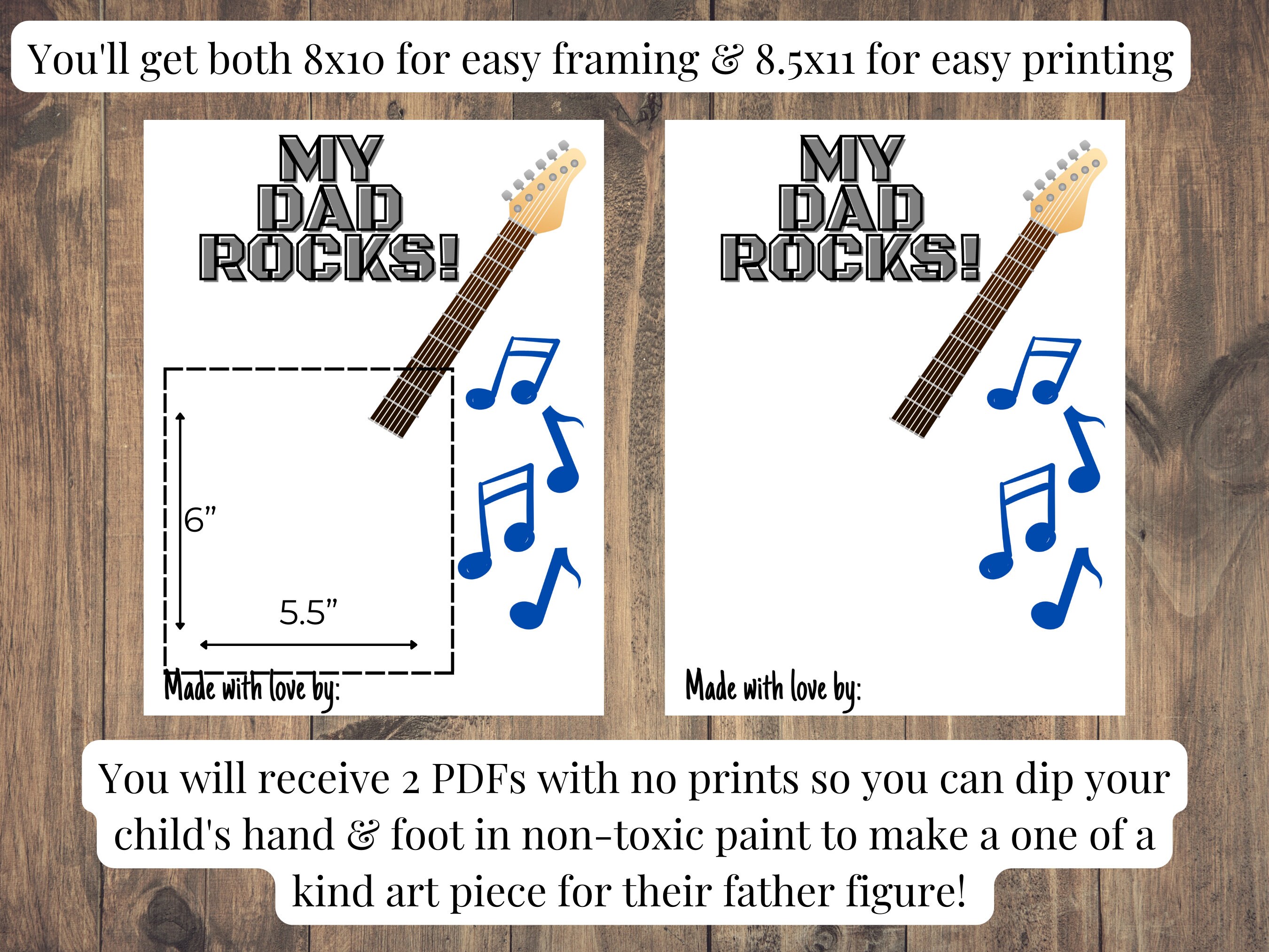 Fathers Day Printable Handprint Art, Craft for Dad From Kids, Instant ...