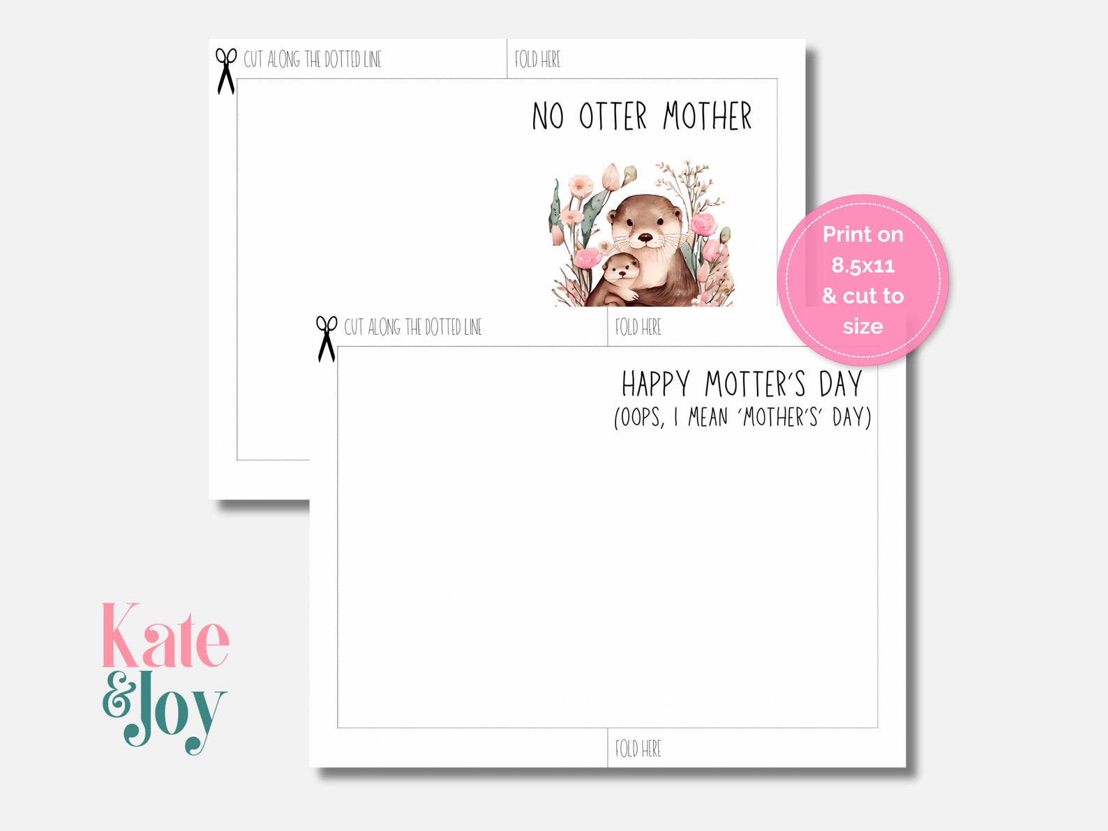 Mother’s Day Card With Otter | Digital Greeting Card for Mom ...