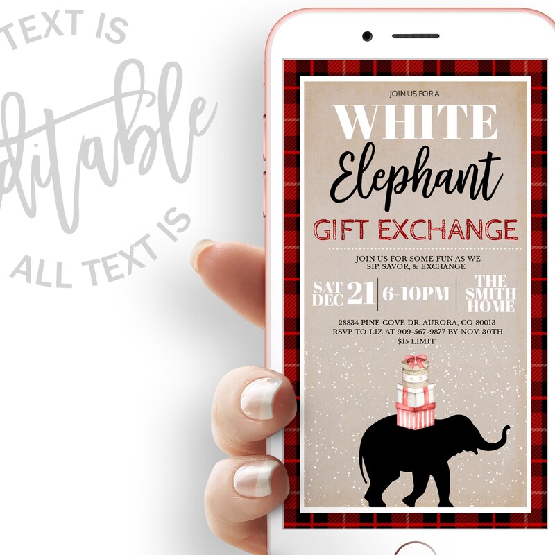 Elephant Invitation - Etsy