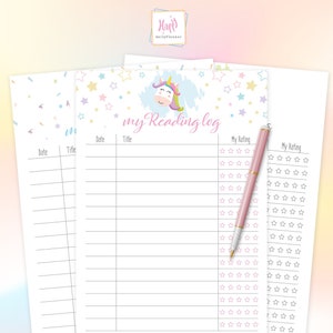 Kids Reading Log Printable, Summer Reading Log, Kids Reading List ...