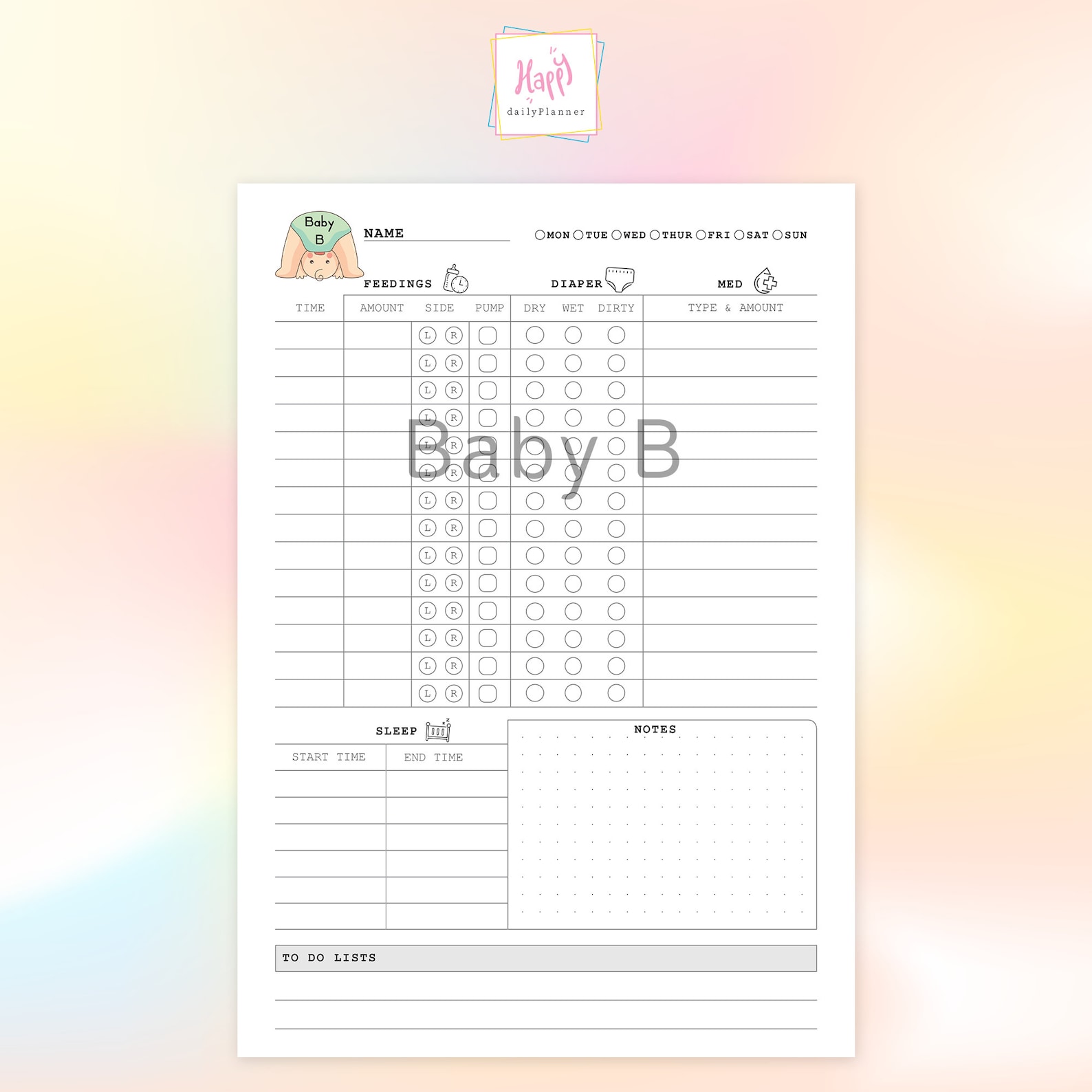 Baby Log Book for Twins, Infant Daily Report for Newborns, Daily ...