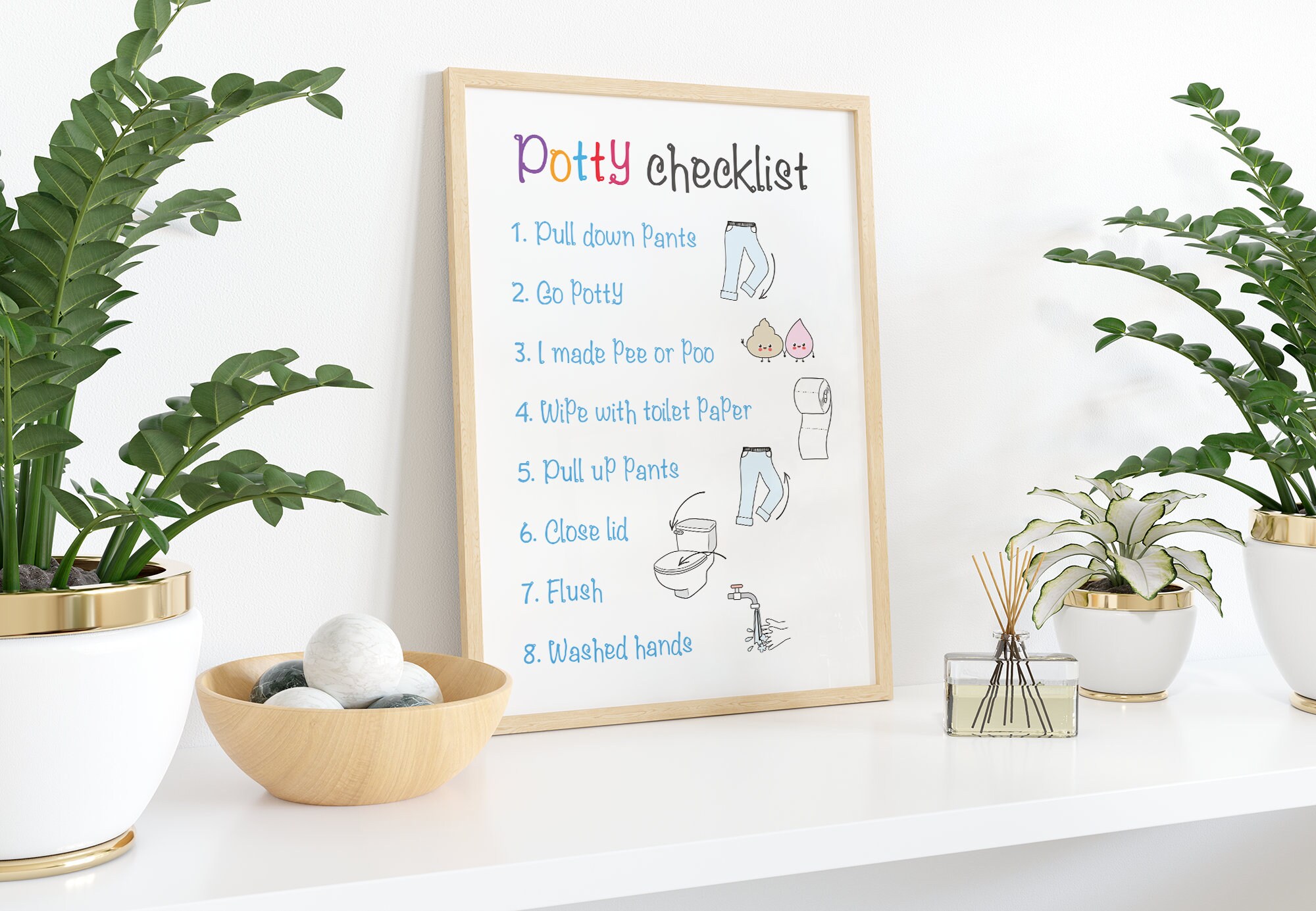 Potty Training Chart Printable for Boys & Girls, Potty Checklist - Etsy