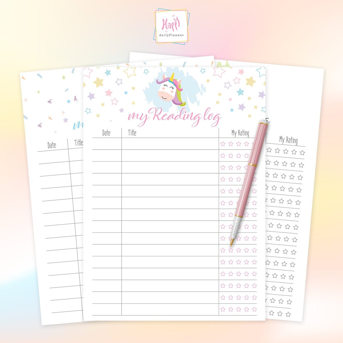 Kids Reading Log Printable, Summer Reading Log, Kids Reading List ...