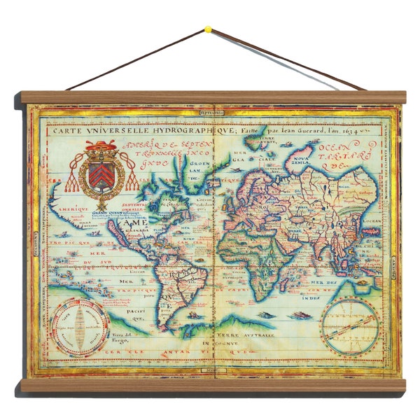 Nautical Wall Map Frame Antique - Etsy