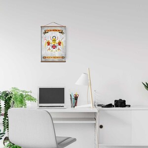 ORDER of the HOLY SEPULCHRE Rare Flag and Coat of Arms / Cotton Canvas ...