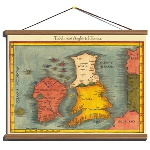 1522 One of the Earliest Map of British Isles England Scotland Ireland ...