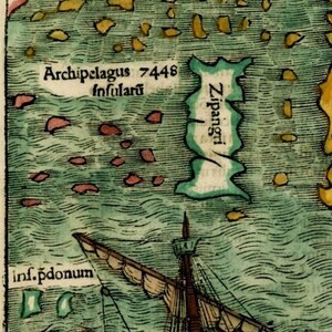 Vintage Rare 1544 America Earliest Map of North and South America/ Real ...