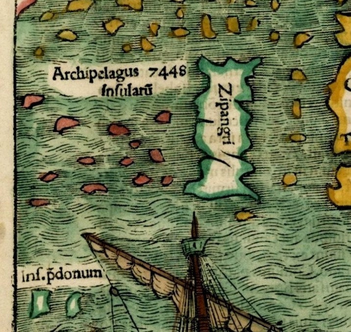 Vintage Rare 1544 America Earliest Map of North and South America/ Real ...