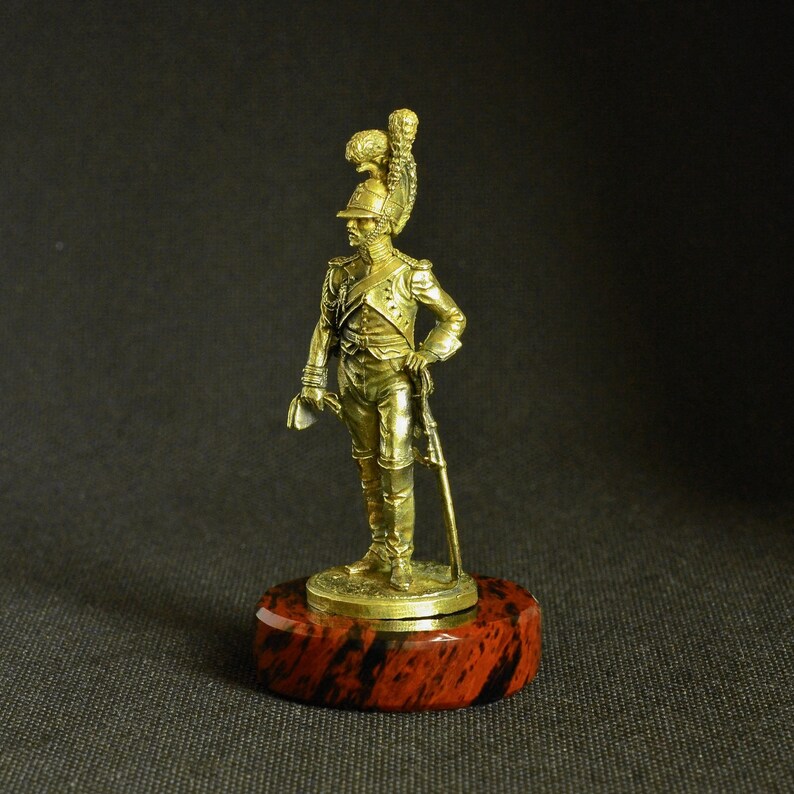 Handmade Solid Bronze Statuette Statue of French Warrior - Etsy