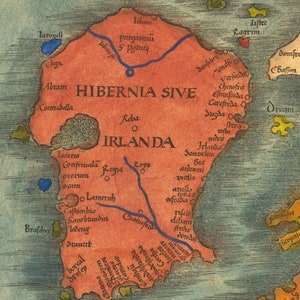 1522 One of the Earliest Map of British Isles England Scotland Ireland ...