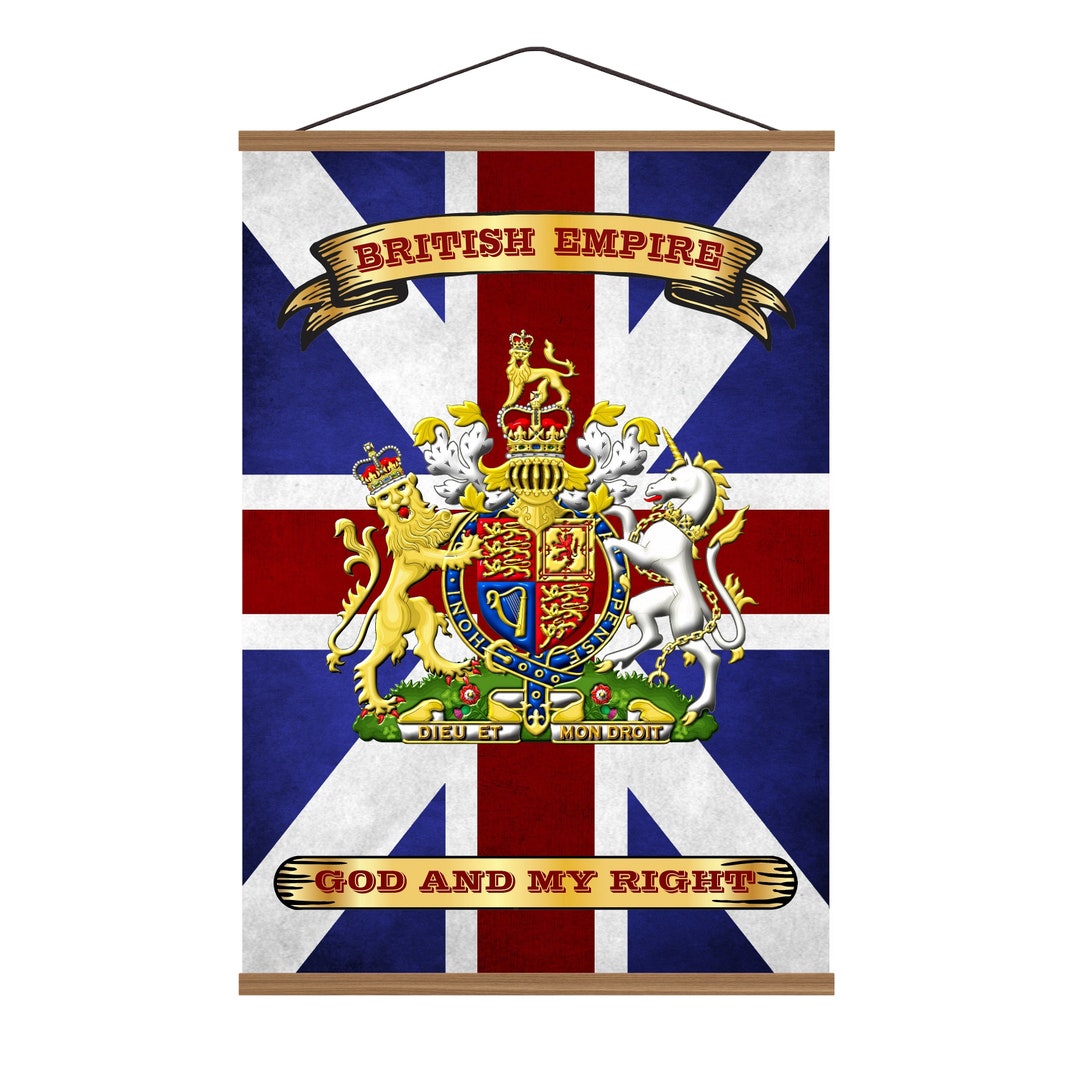 Vintage Decorative UK British Empire Great Britain Heritage Old Flag ...
