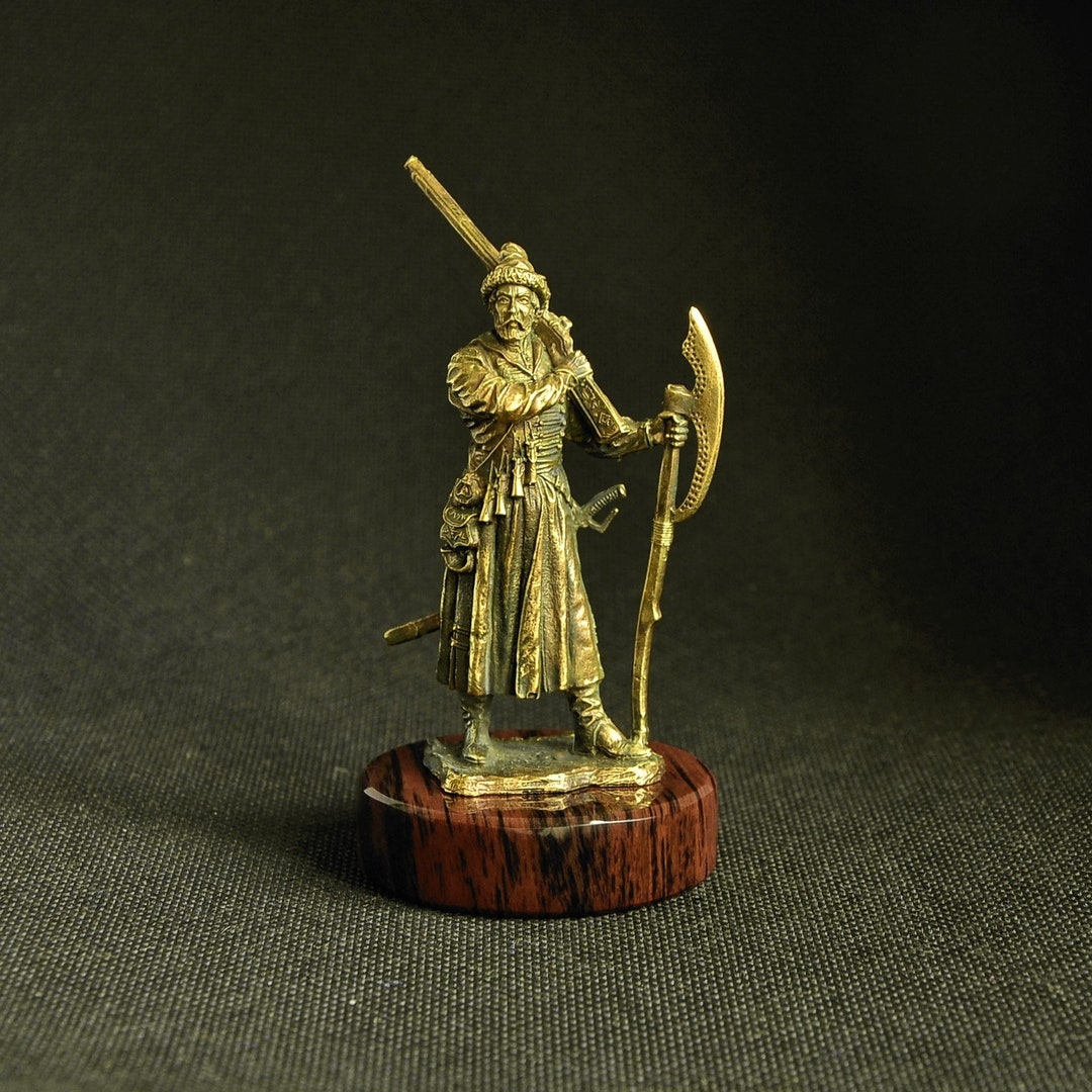 Handmade Solid Bronze Statuette Figurine Statue of Old Russian - Etsy