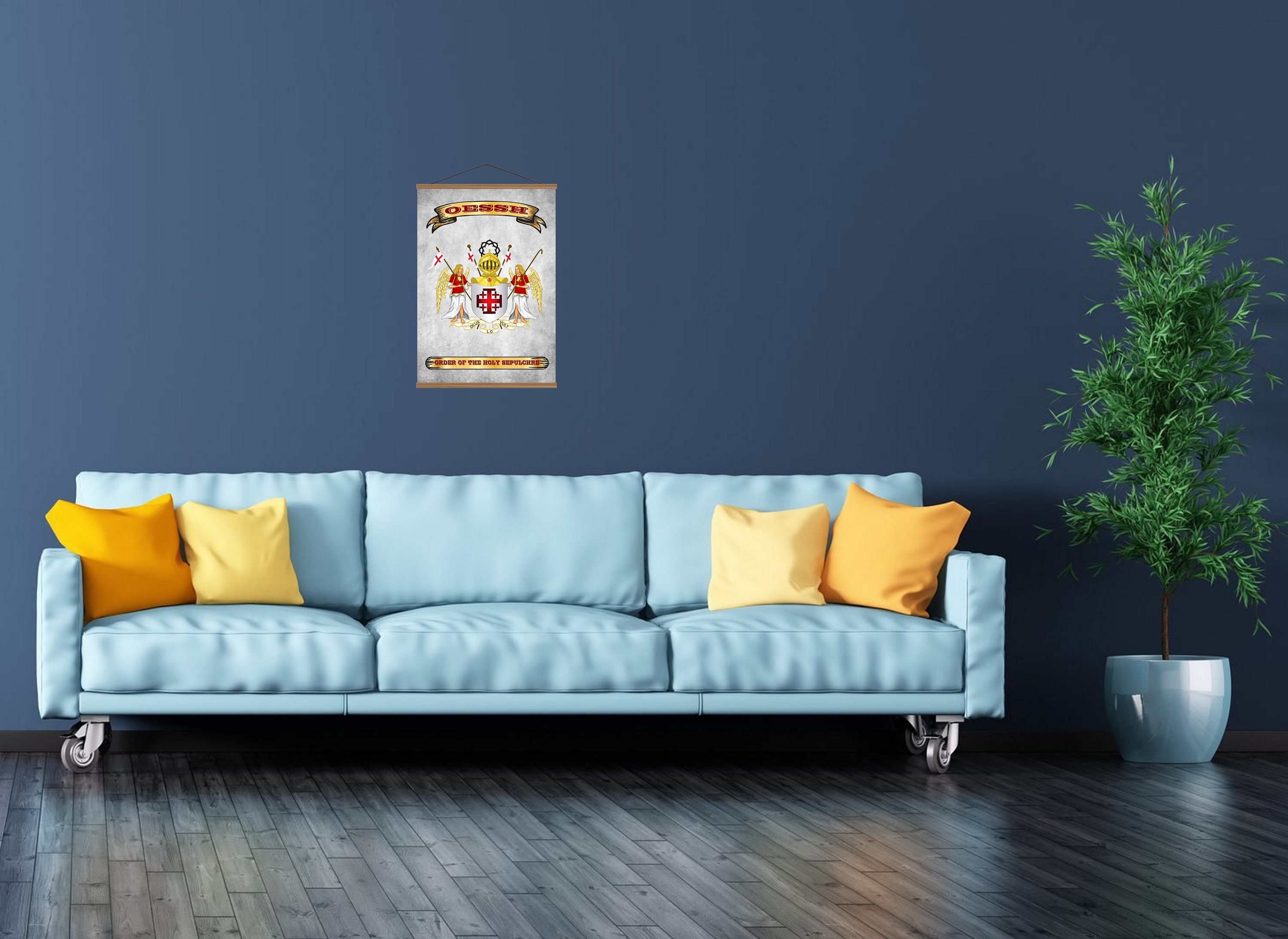 ORDER of the HOLY SEPULCHRE Rare Flag and Coat of Arms / Cotton Canvas ...