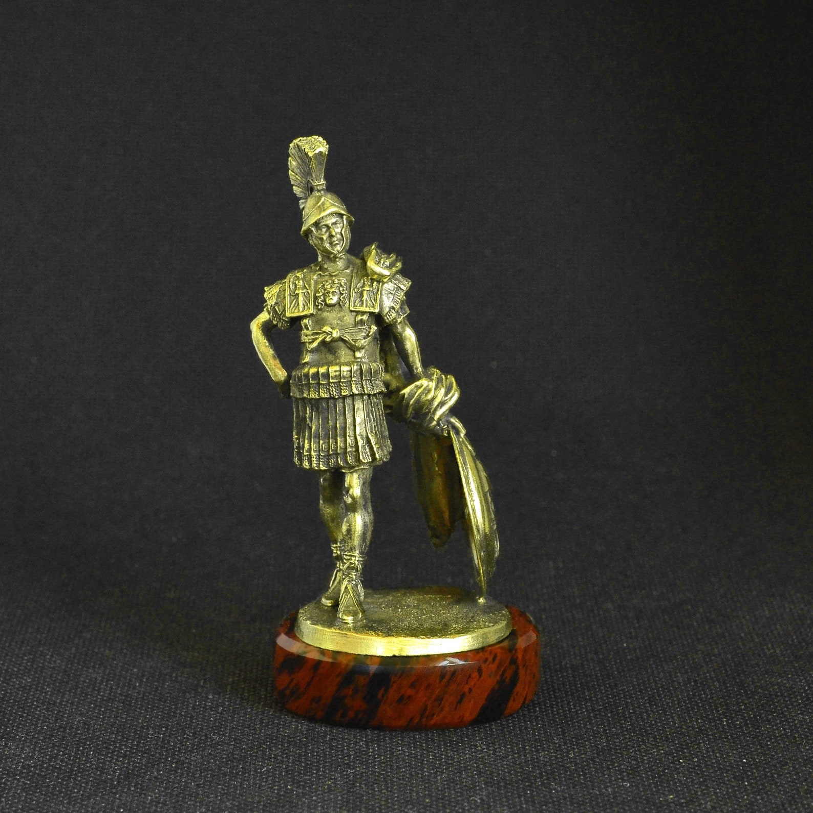 Handmade Handcrafted Solid Bronze Statuette Statue Roman Legionary ...