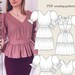 Begonia Open Back Puff Dress and Top Digital PDF Sewing Pattern // EU ...