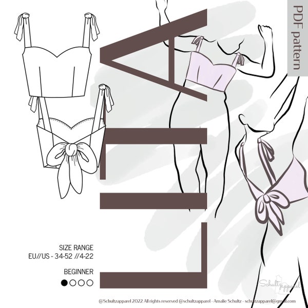 Tie Back Top Pattern - Etsy