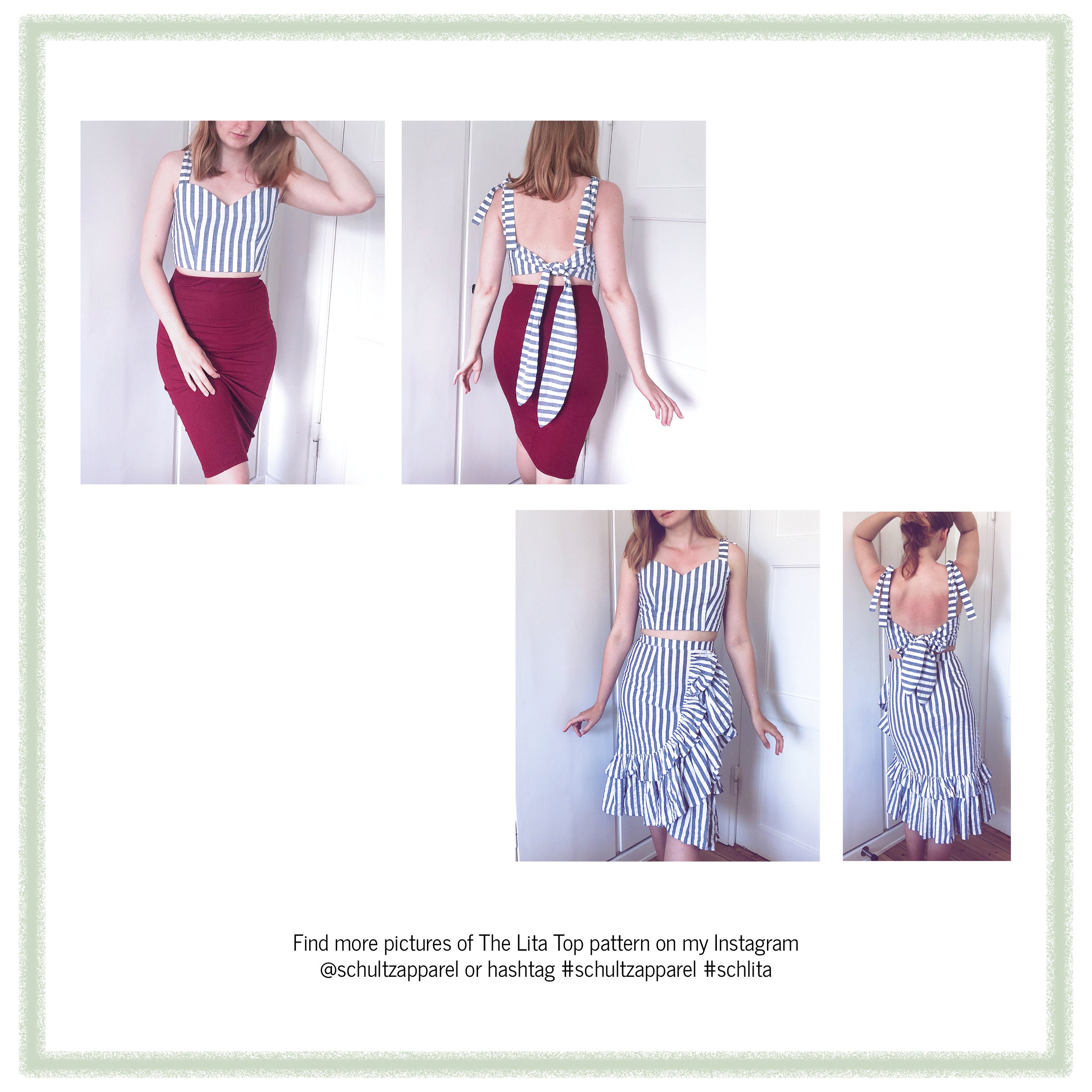 Lita pattern – Top patterns for women – Crop top pattern – Pdf sewing ...