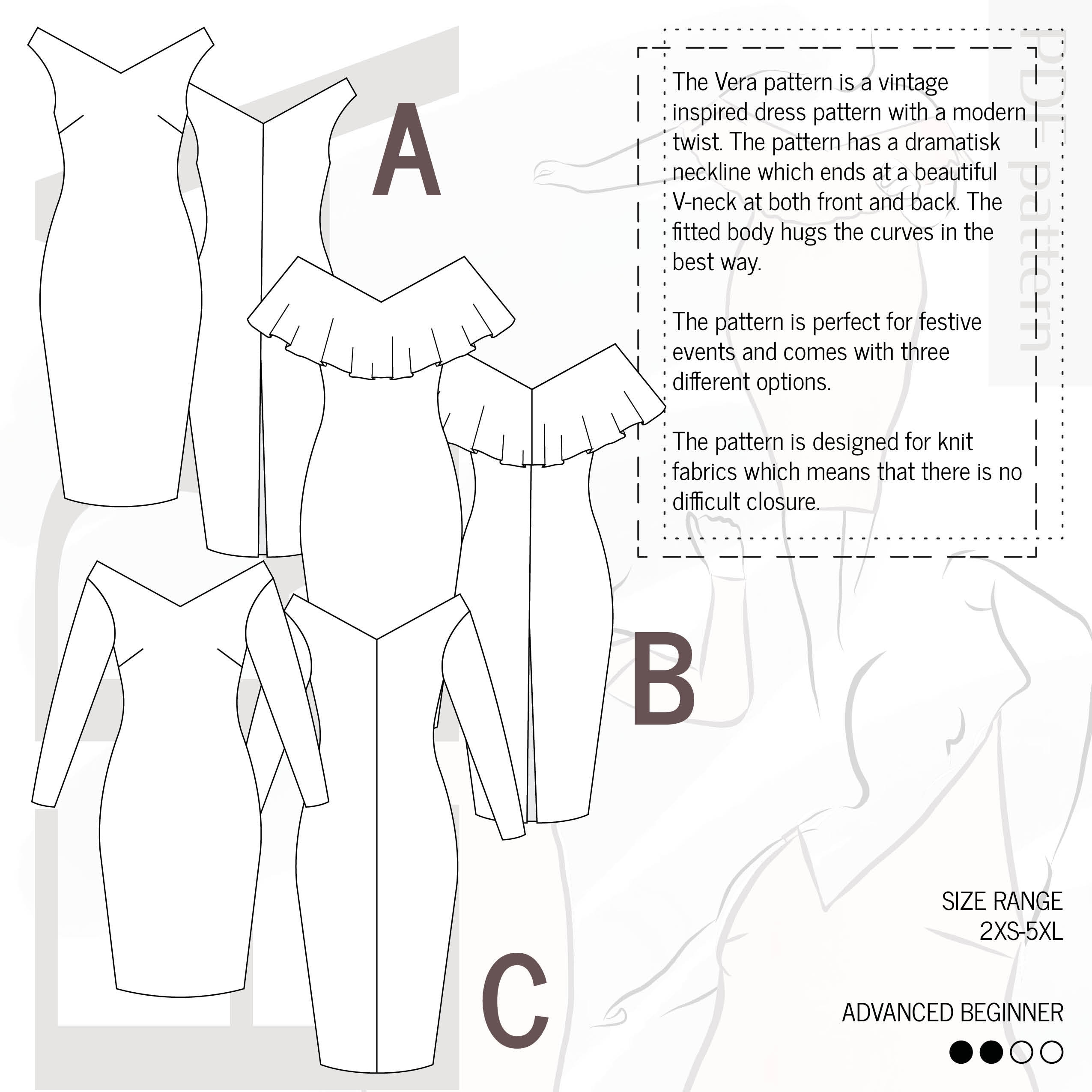 The Vera Pattern - Digital Pattern (2XS-5XL) — Schultzapparel