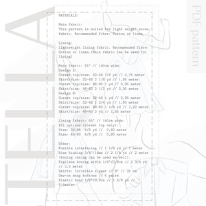 Estella Corset Top and Cottage Core Skirt Digital PDF Sewing Pattern ...