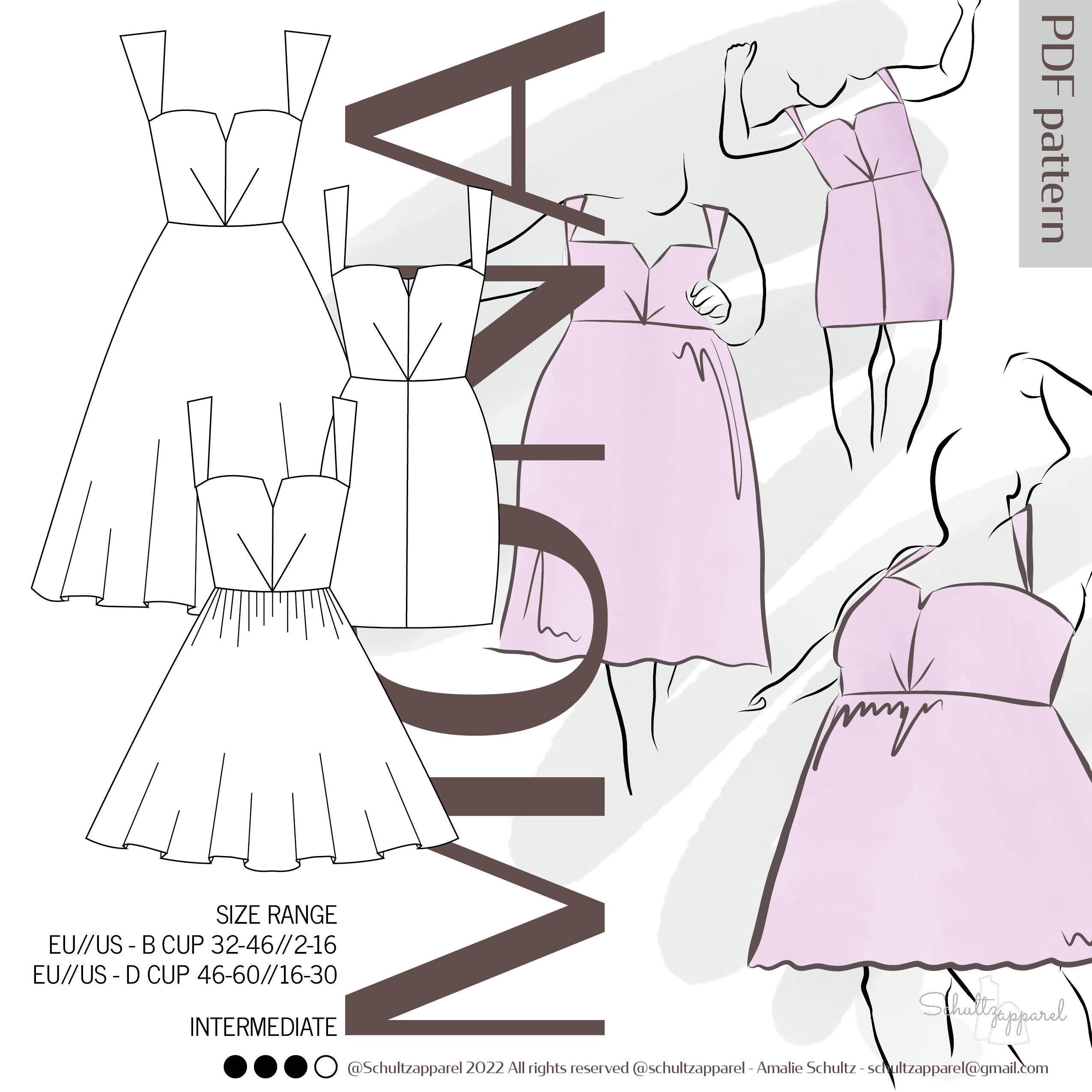 The Mona Pattern - Digital Pattern (B AND D SIZE RANGE) — Schultzapparel