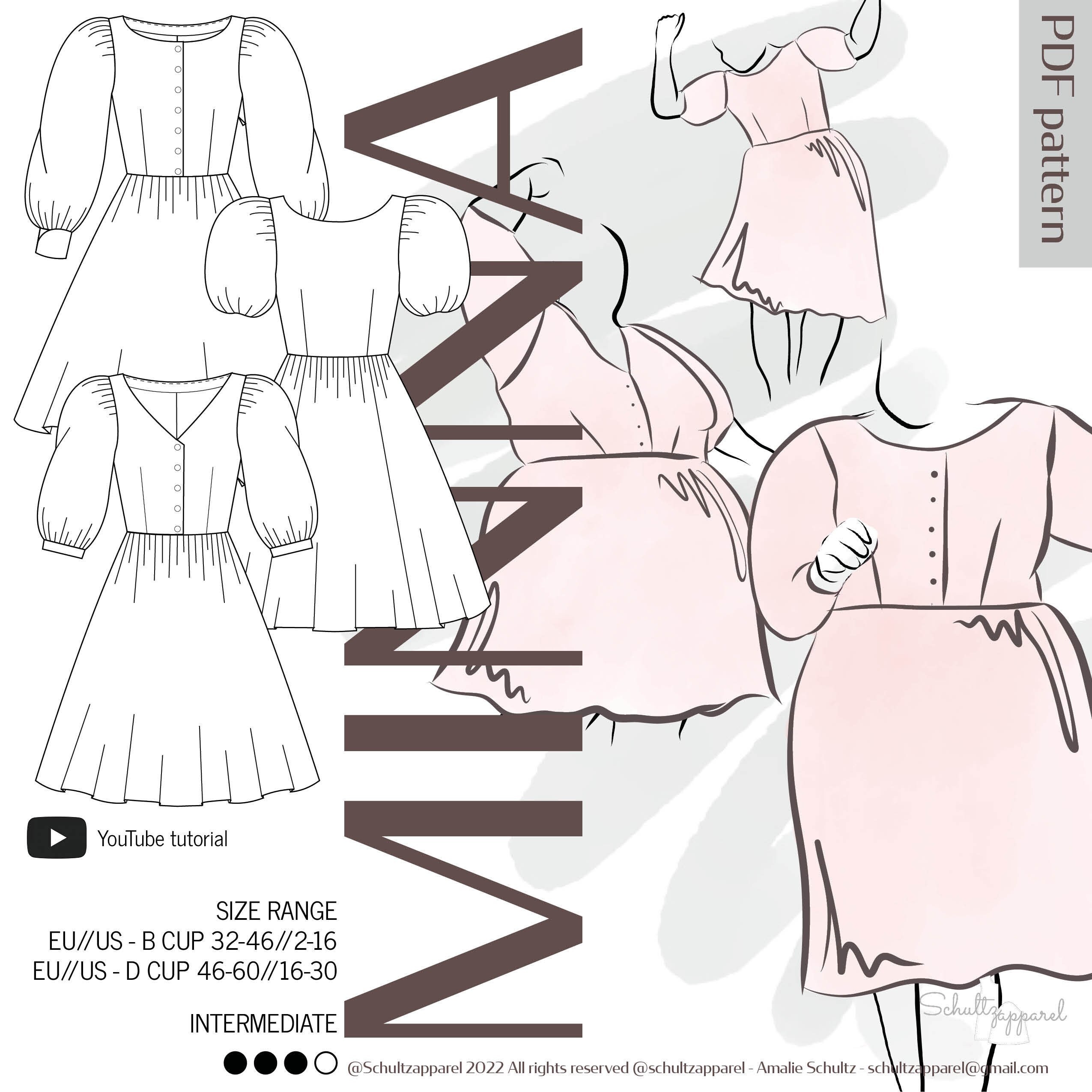 The Minna Pattern - Digital Pattern (B and D size range) — Schultzapparel