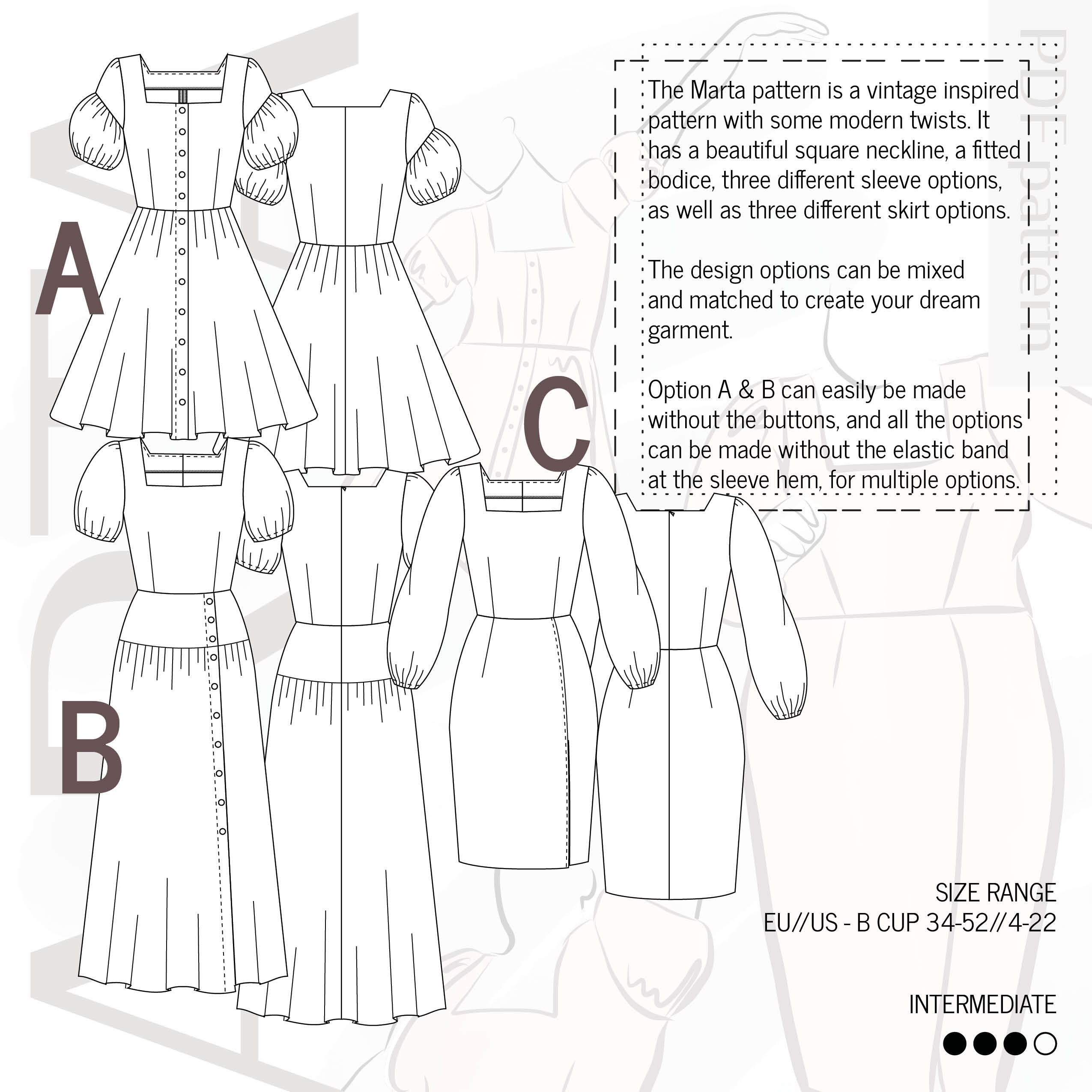 The Marta Pattern - Digital Pattern — Schultzapparel