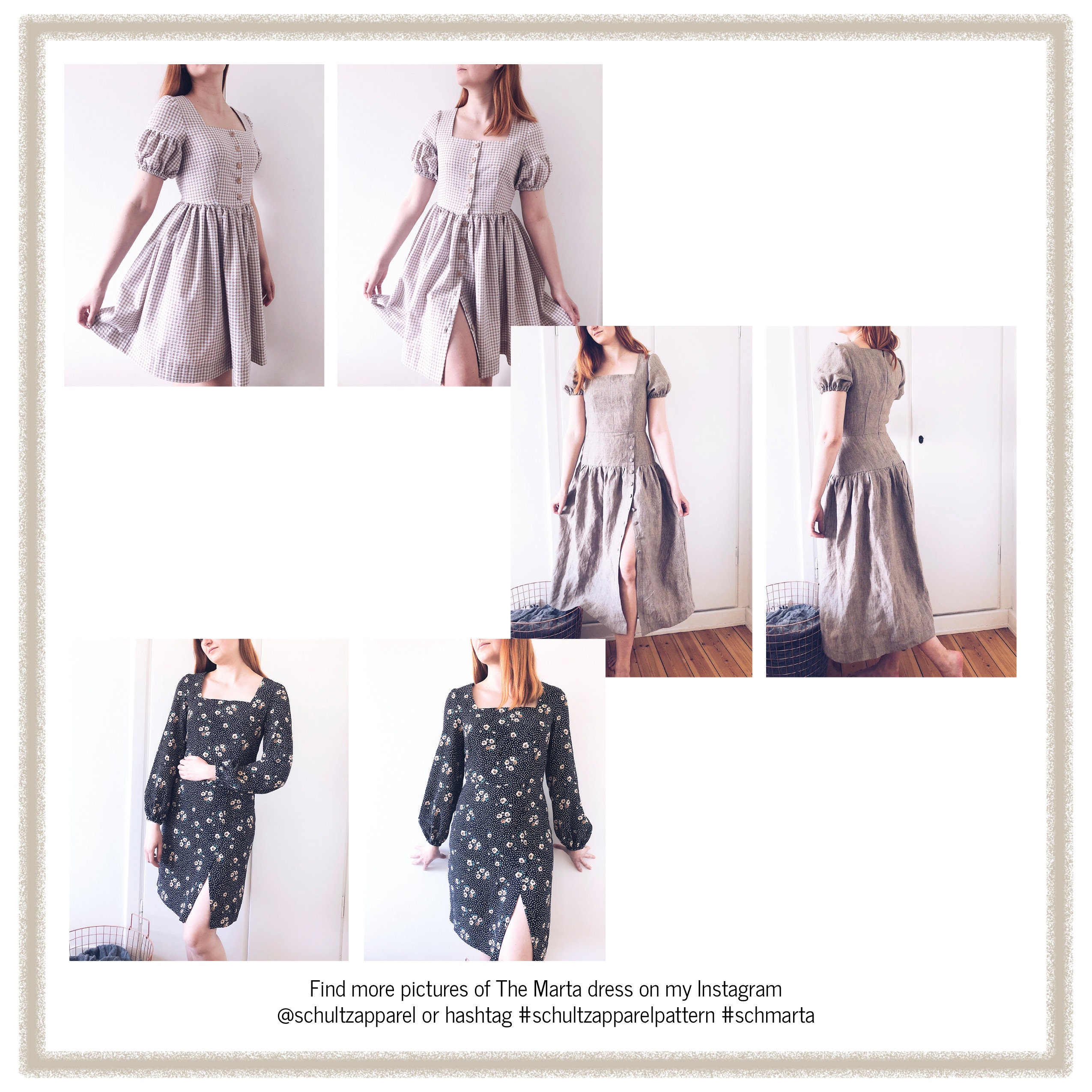 Marta pattern – Dress pattern for women – Fitted sleeve pattern – Pdf ...