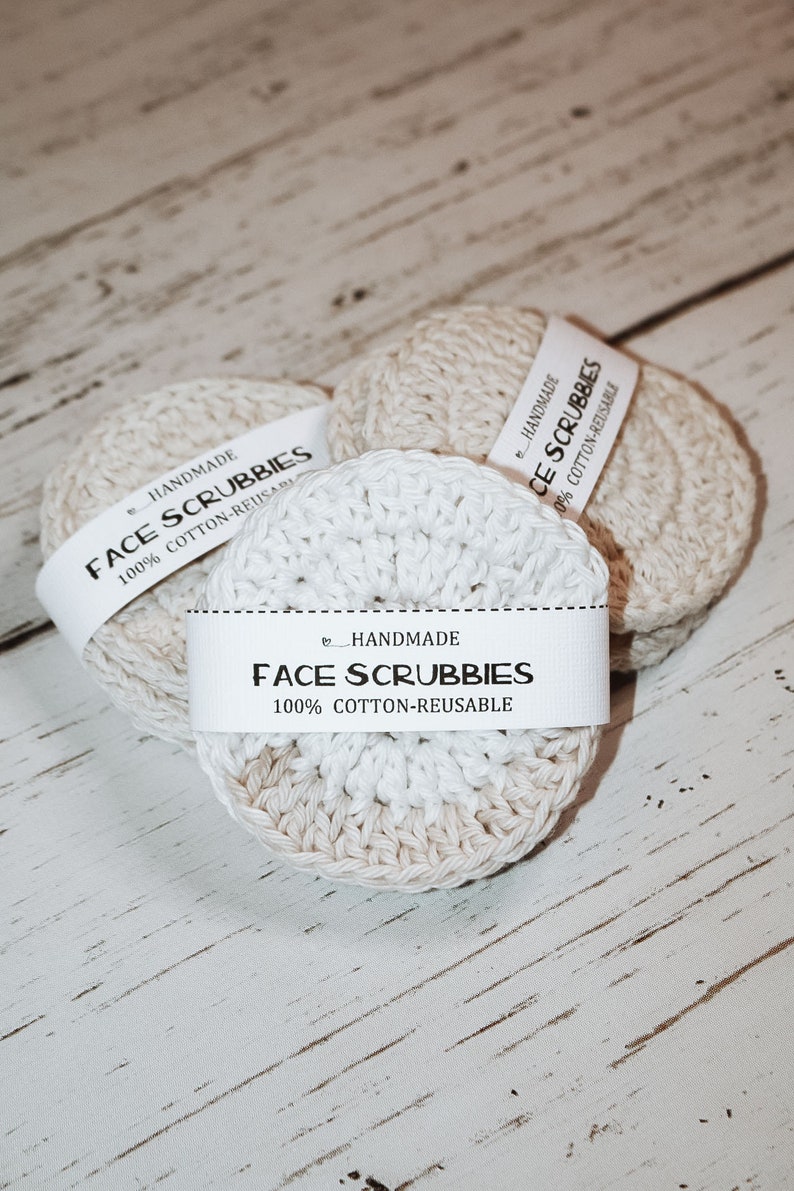 Printable-digital File Labels for Handmade Face Scrubbies - Etsy