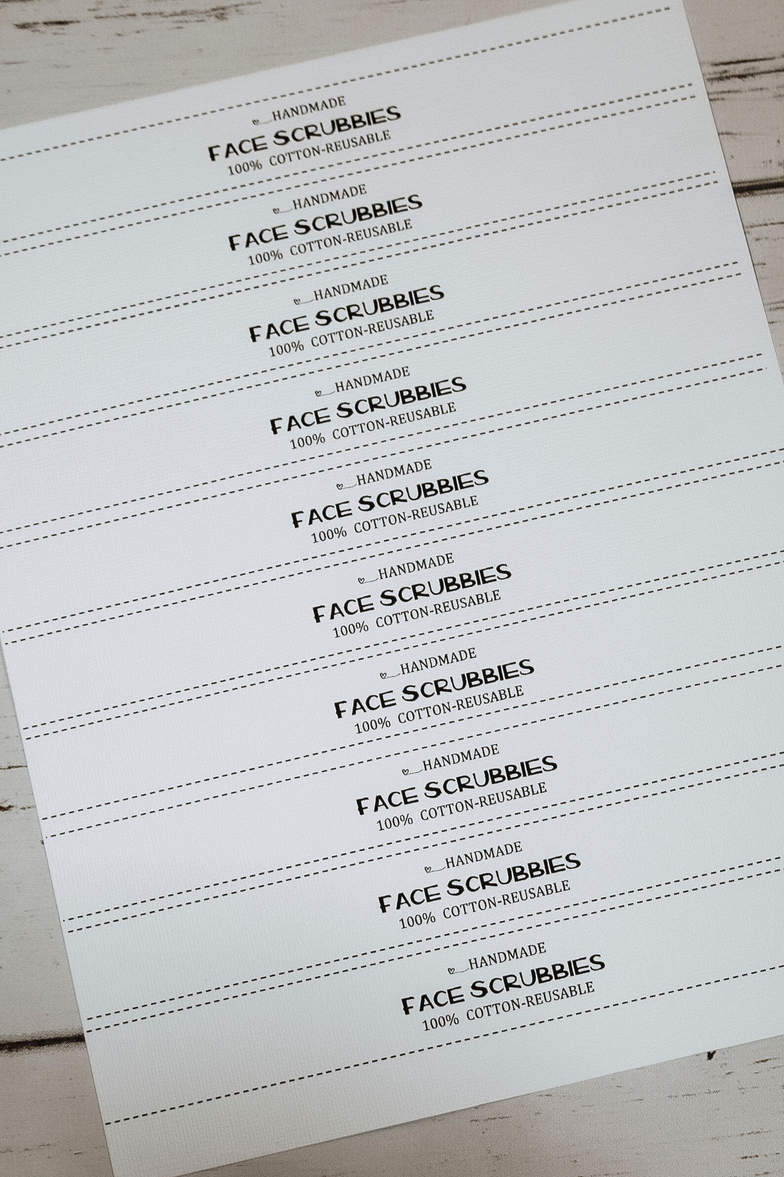 Printable-digital File Labels for Handmade Face Scrubbies - Etsy