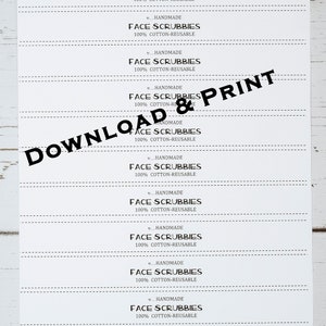 Printable-digital File Labels for Handmade Face Scrubbies - Etsy