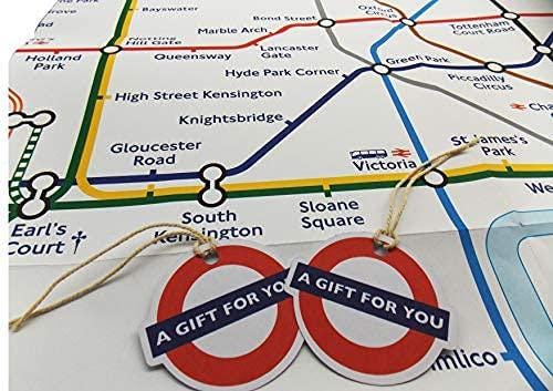 London Underground Map Wrapping Paper - 2 Sheets With Tags Gift Wrap ...