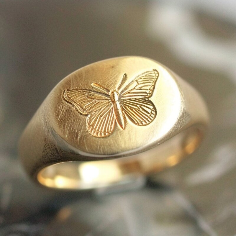 Gold Butterfly Ring - Etsy