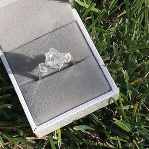 Raw Crystal Engagement Rings, Raw Clear Quartz Ring, Raw Quartz ...