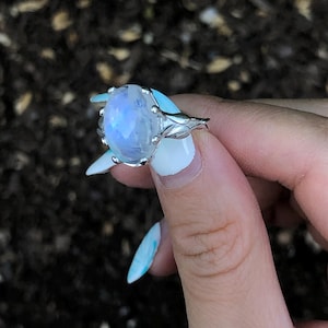Ocean Fairy Moonstone Engagement Rings, Raw Moonstone Engagement Rings ...