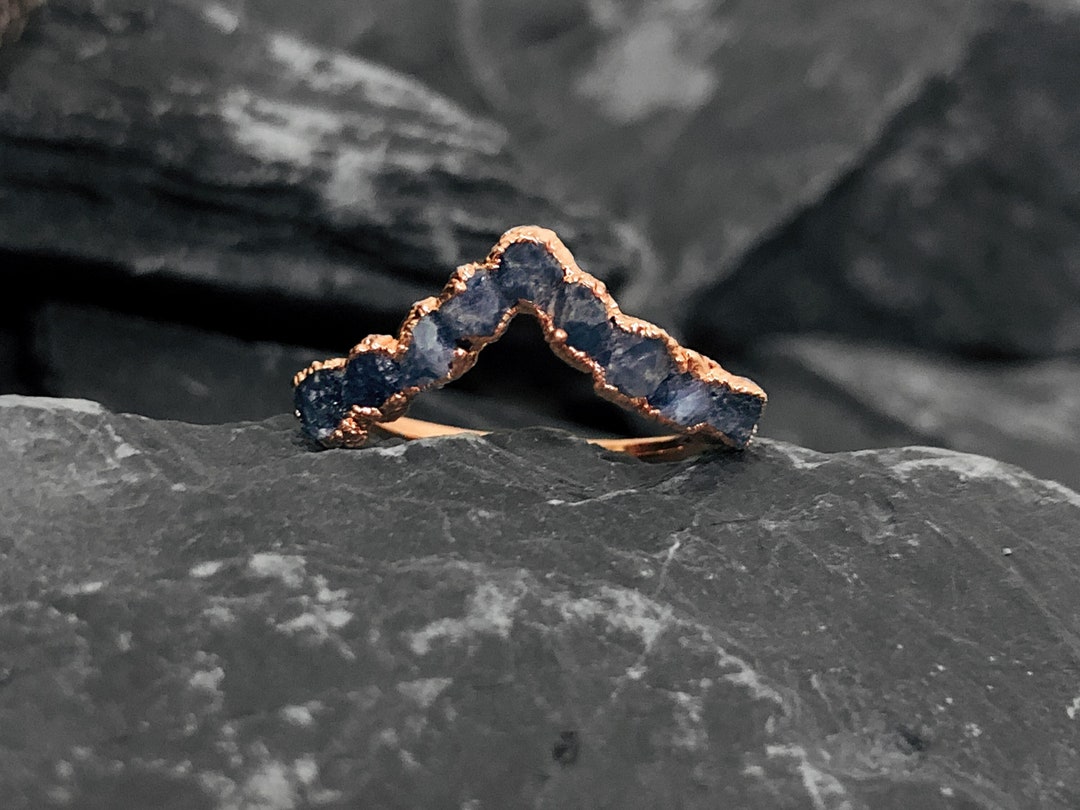 Raw Sapphire Engagement Rings, Raw Stone Engagement Rings, Raw Gemstone ...