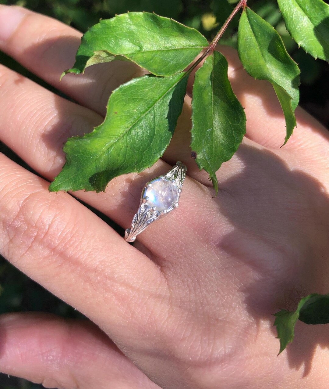 Forest's Wing, Moonstone Engagement Rings, Raw Moonstone Engagement Rings, Raw Moonstone Ring ...