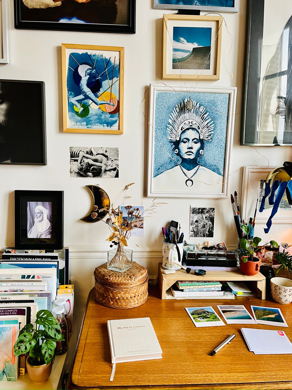 Original Blue Cyanotype Monotype on Watercolor Paper With Handmade ...