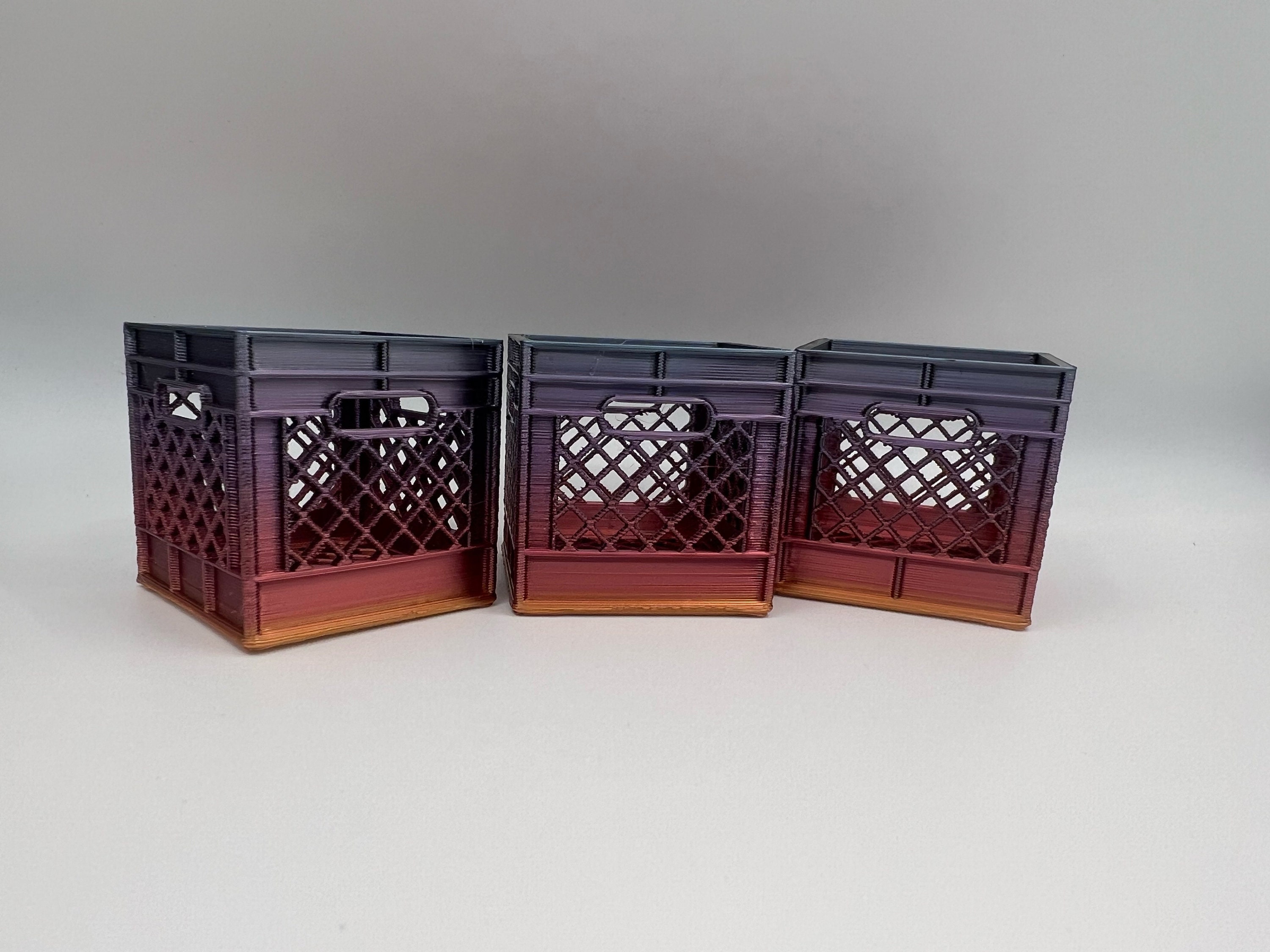 3D Printed Mini Crate Desk Organizer, Choose Any Color!! - Etsy