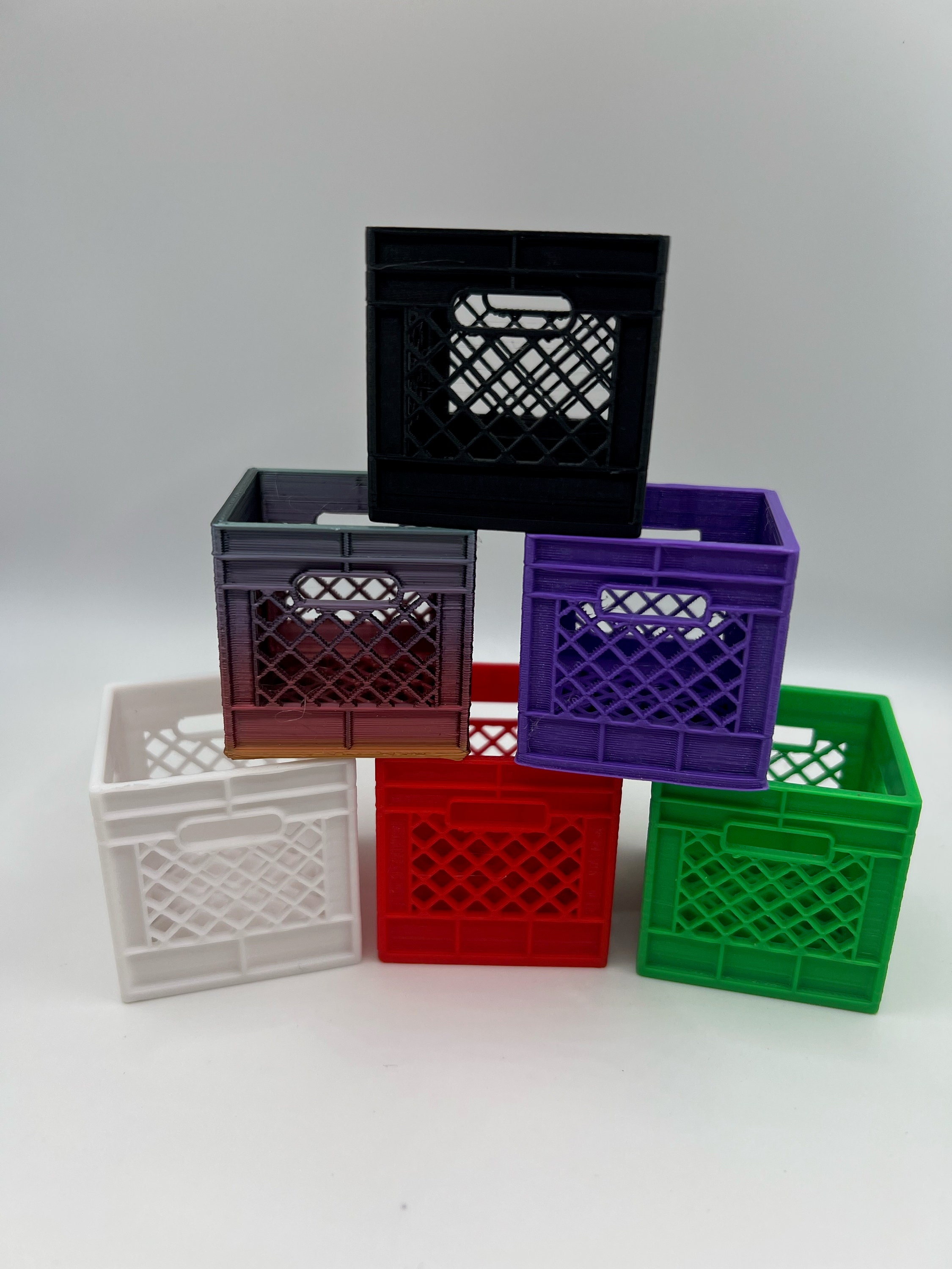 3D Printed Mini Crate Desk Organizer, Choose Any Color!! - Etsy