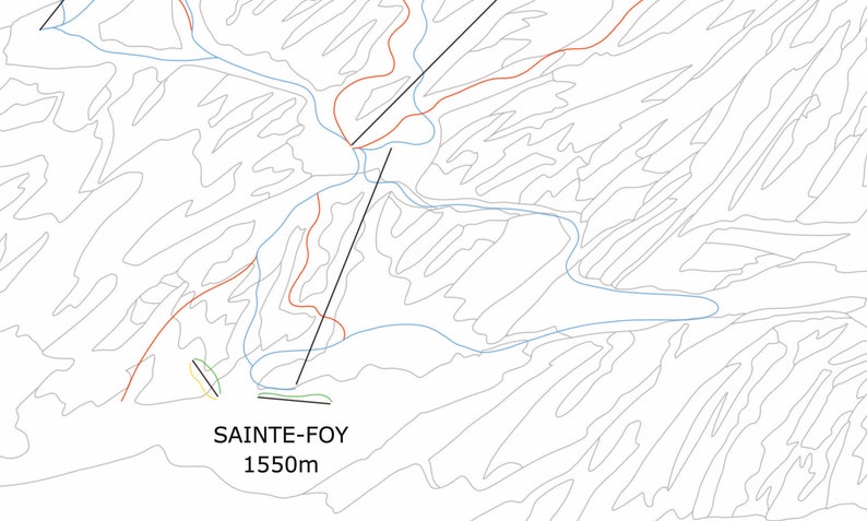 Sainte-foy Ski Piste Map Poster/print - Etsy