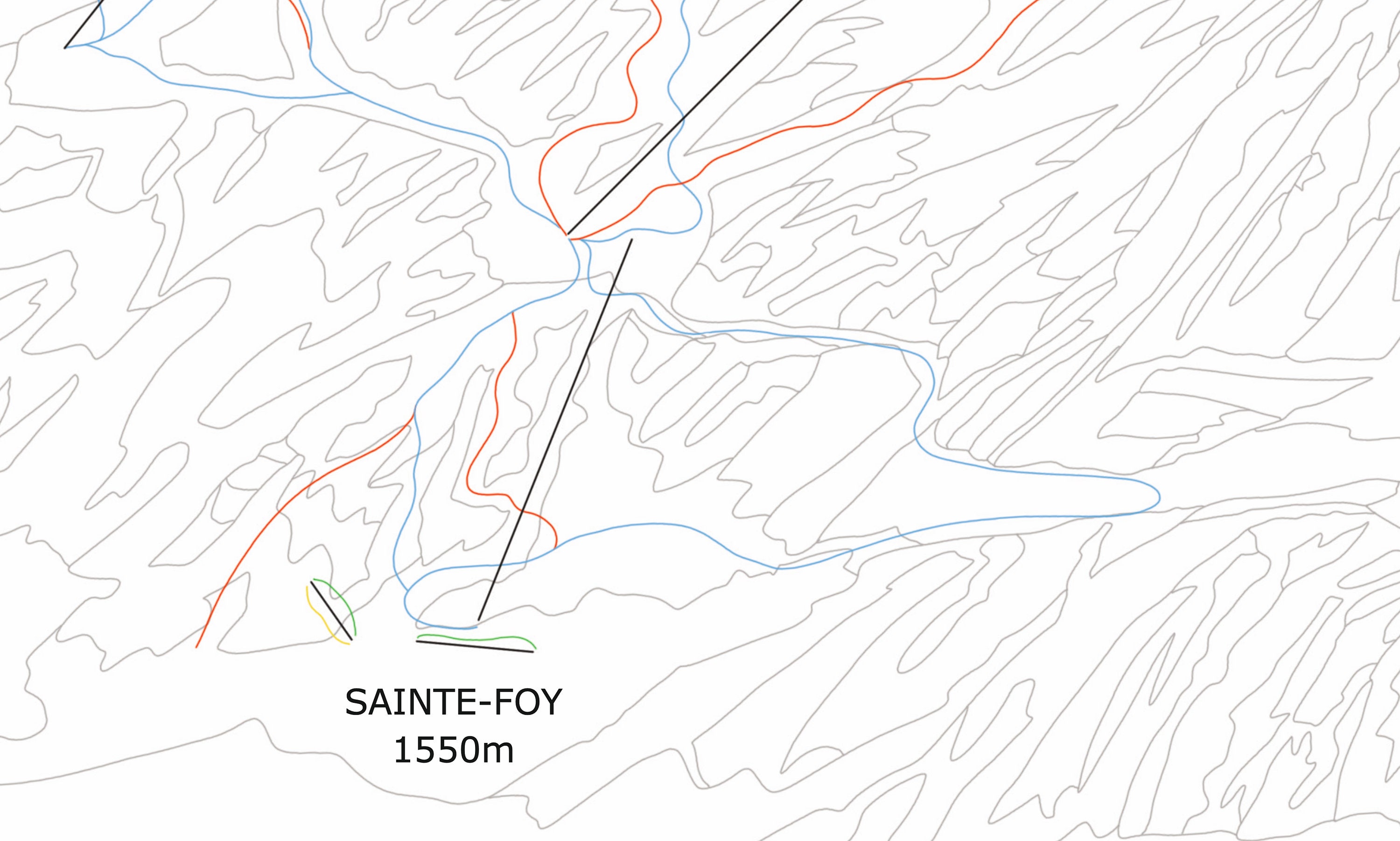 Sainte-foy Ski Piste Map Poster/print - Etsy